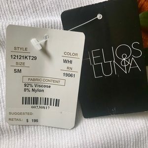 Helios & Luna | Tops | Helios Luna Viscosenylon Semi Sheer White Tank ...